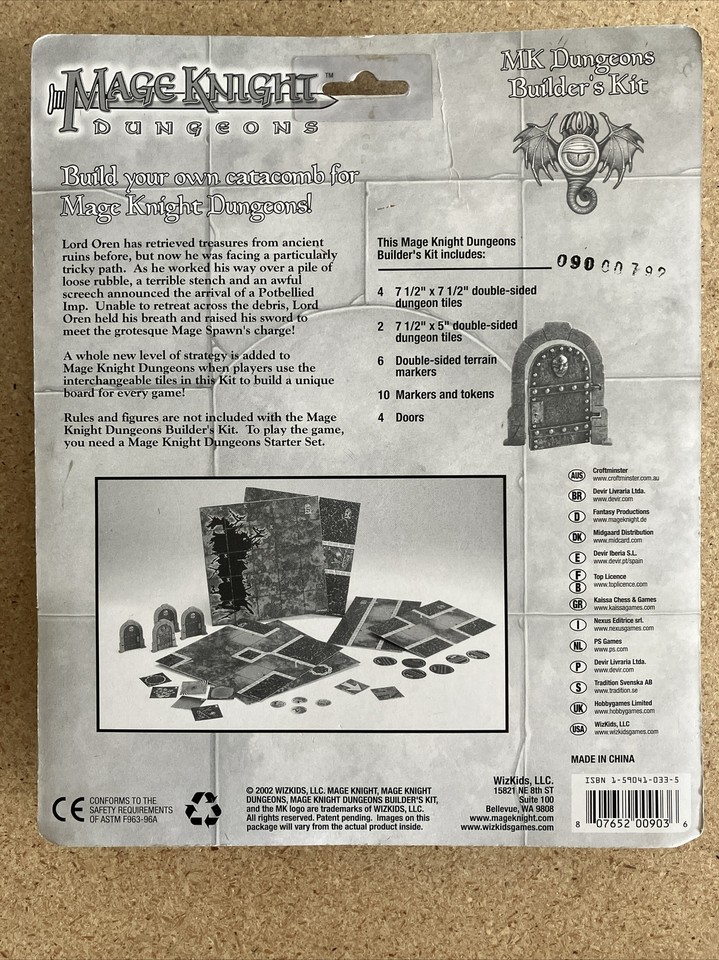 Mage Knight Dungeons Builders Kit 5th Level Hero Collectible Miniatures ...