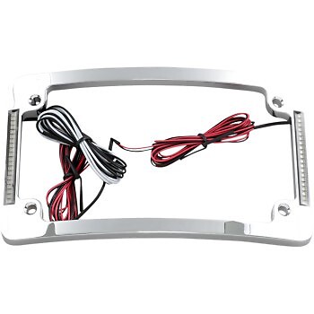 Custom Dynamics Chrome Tri-Horizontal Radius License Plate Frame Flush ...