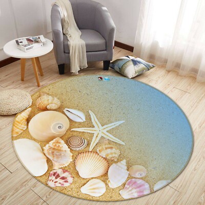 3D Beach Starfish Shell Conch O117482 Game Rug Mat Elegant Photo Carpet ...