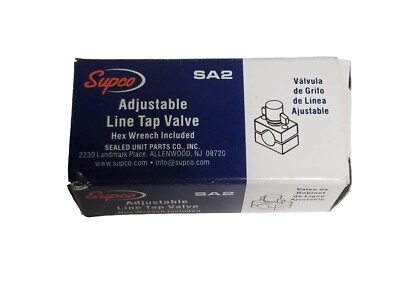 HVAC Supco Adjustable Line Tap Valve SA2. For 1/2", 5/8" Tubing | eBay