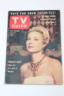 TV Guide Feb 16 1963 Princess Grace Kelly ~Dallas Ed No Label | eBay