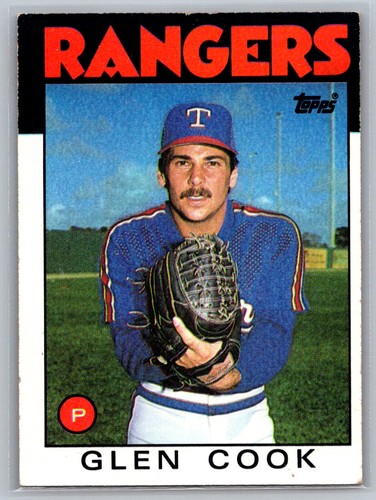 Glen Cook 1986 Topps RC #502 Texas Rangers Rookie | eBay