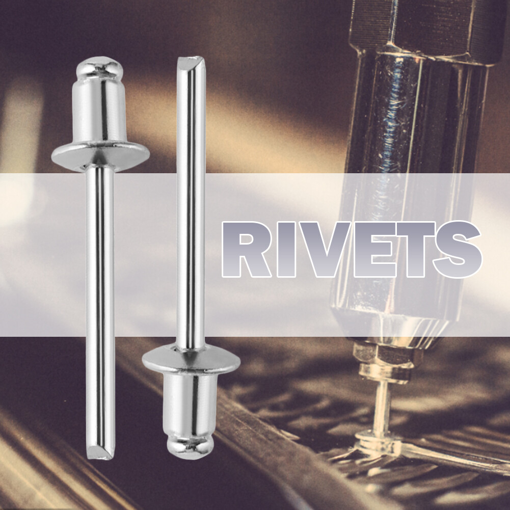 50pcs Open End Rivets Aluminum Hollow Blind Rivets Lightweight Tools (2 ...