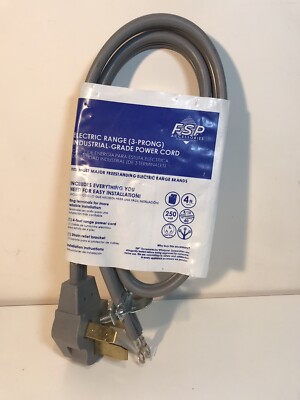 FSP Electric Range stove 3 prong power cord, industrial grade pigtail 4 ...