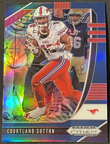 2020 Panini Prizm Draft Picks Blue Prizm SP #18 Courtland Sutton SMU ...