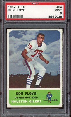 1962 Fleer Football #54 Don Floyd PSA 9 | eBay