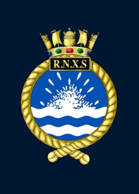 ROYAL NAVAL AUXILIARY SERVICE CREST ( R.N.X.S. ) ON A METAL SIGN 5 x 7 ...