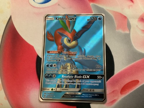 Pokemon Card TCG - Keldeo GX 219/236 Full Art Ultra Rare Unified Minds ...