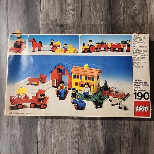 Vintage LEGO Bricks Set Number 190 In A Box Rare Toys Kit Blocks W/4 ...