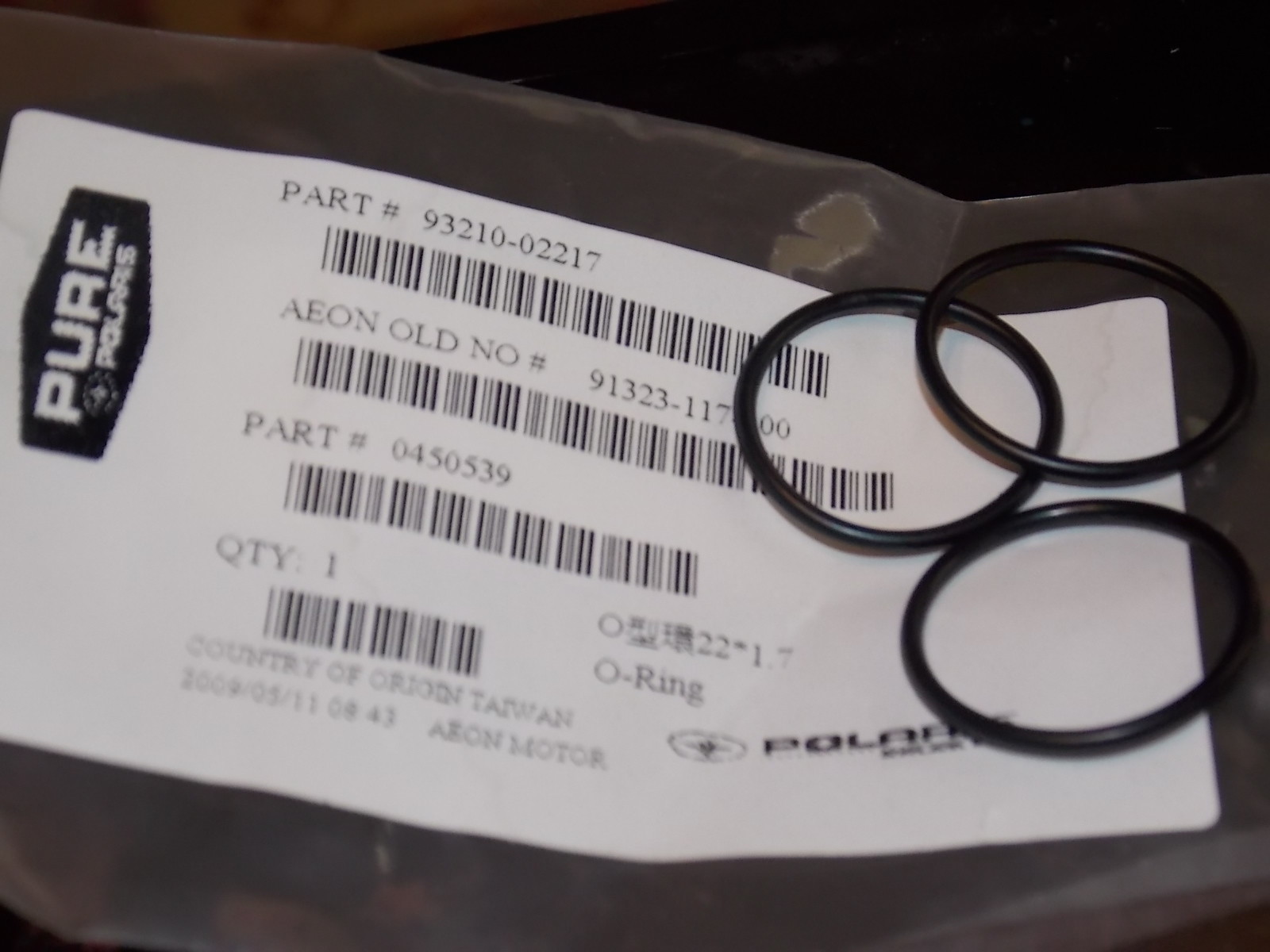 NOS OEM Polaris O Ring 01-06 Sportsman 01-03 Scrambler 08-14 Outlaw ...