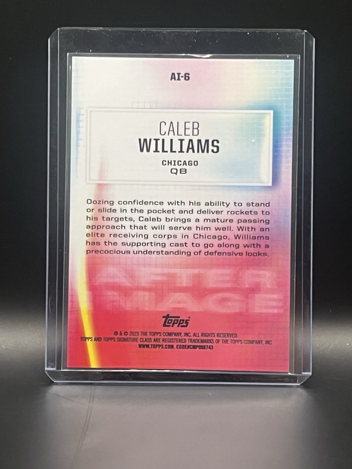 2024 Topps Signature Class Caleb Williams After Image Foil Rookie #AI-6 ...