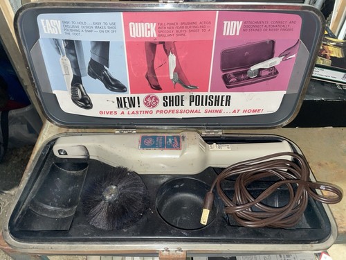 Vintage GE Shoe Polisher Model with brush and case | eBay