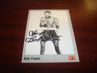 1991 AW SPORTS BOB FOSTER BOXING IBHOF SIGNED AUTHENTIC AUTOGRAPH CARD ...