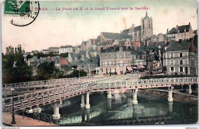 72 LE MANS - Le pont en X et le pont Yssoir sur la Sarthe PAST/4945 | eBay