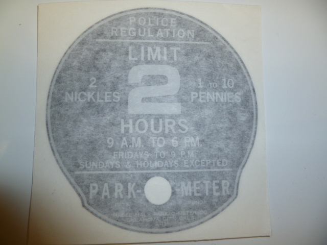 Parking Meter Decal / Sticker 2 H.R. Penny, Nickel Park-O- Meter | eBay
