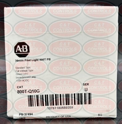 Allen Bradley 800T-Q10G Green 120V Pilot Light New In Box USA Stock | eBay