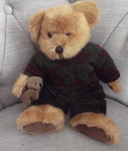8" SITTING RUSS TEDDY BEAR DRESSED VINTAGE COLLECTION SIR DUNCAN ...