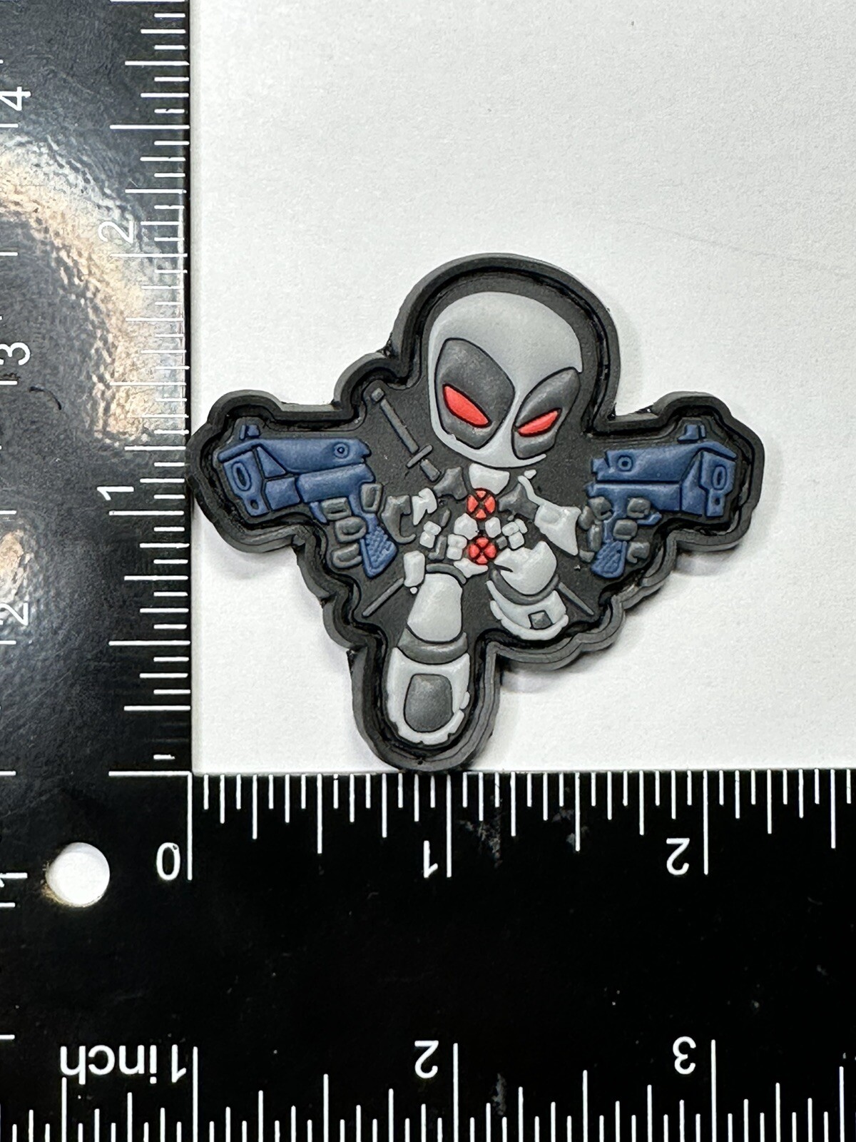 Deadpool X force marvel pvc rubber morale ranger eye patch Edc | eBay