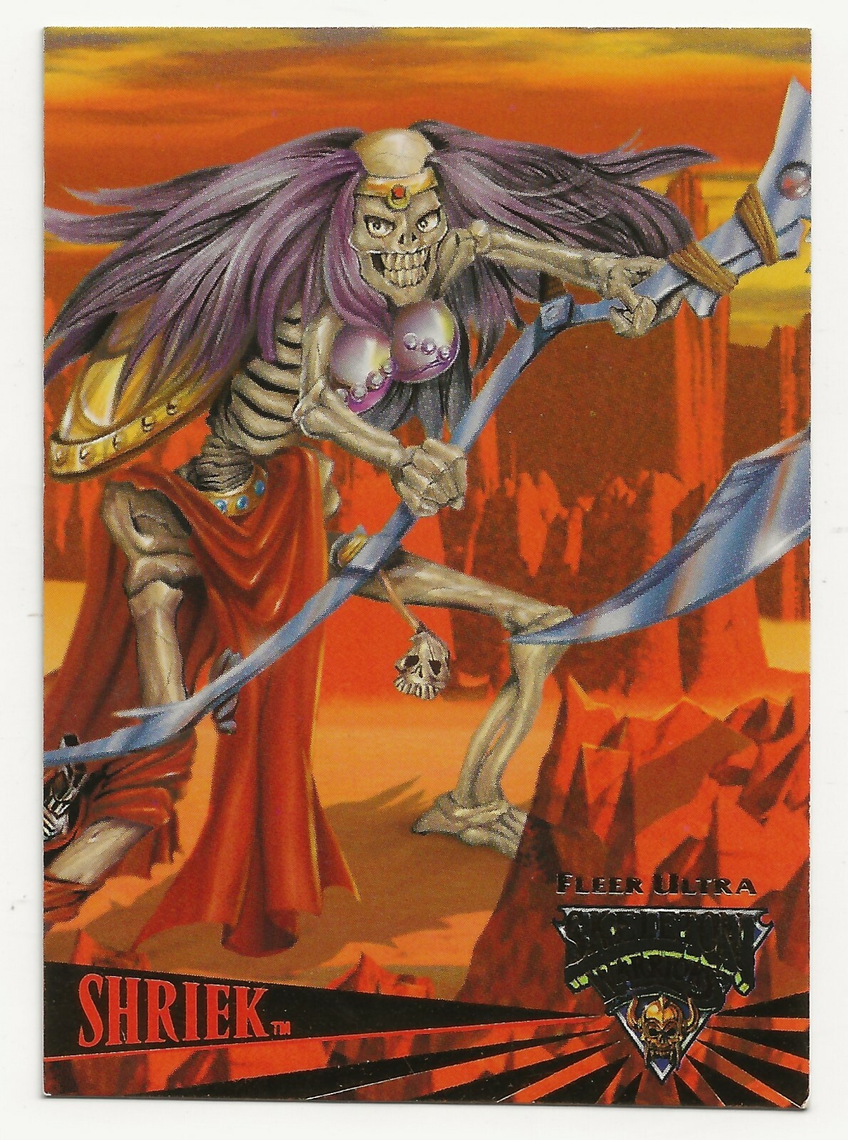 Skeleton Warriors Shriek Fleer Ultra Marvel Premiere Edition Insert ...