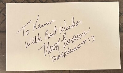 NORM EVANS SIGNED 3"X5" INDEX CARD NFL AUTO MIAMI DOLPHINS AUTOGRAPH | eBay