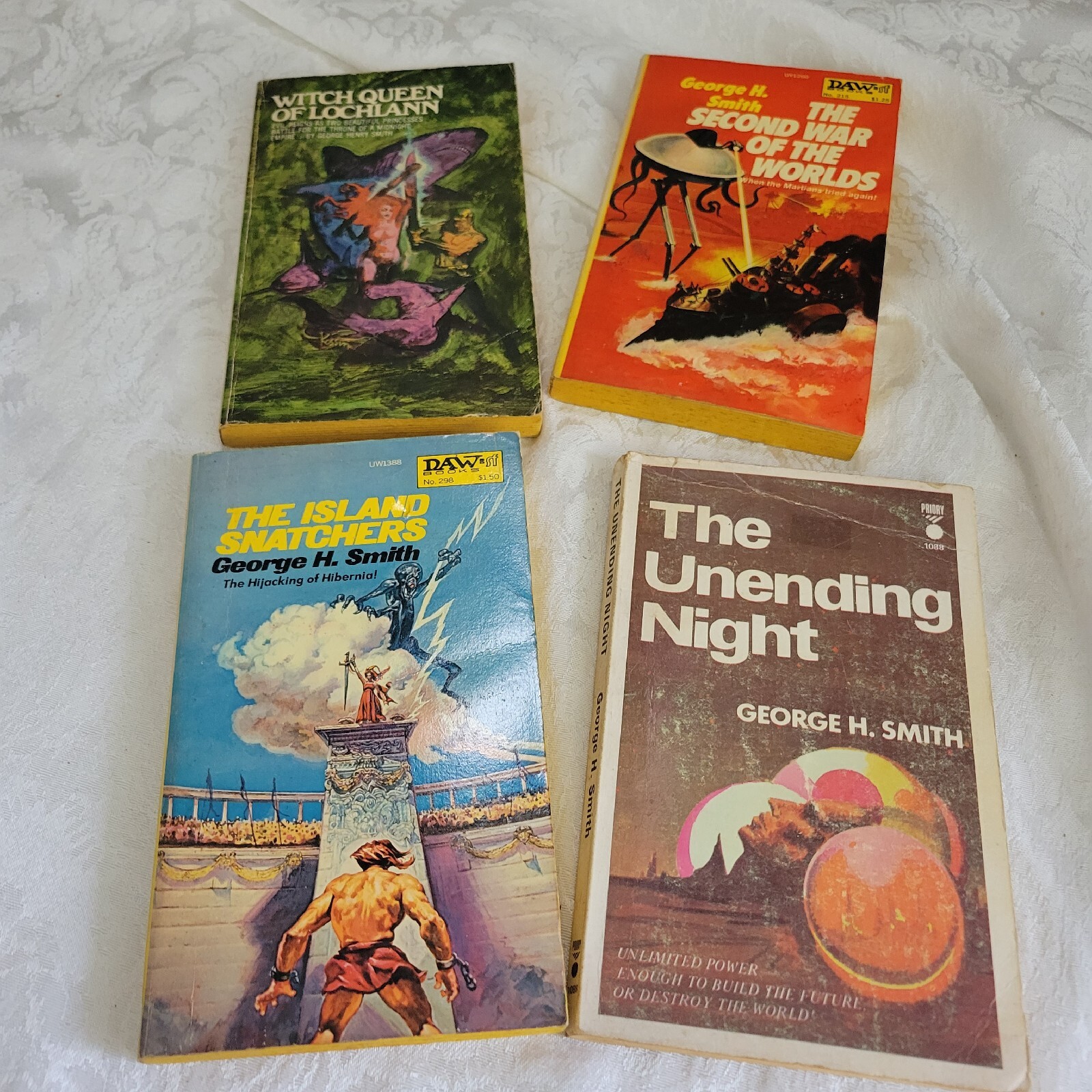 George H. Smith Science Fiction Lot of 4 Island Snatchers Unending ...