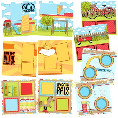 PLAYGROUND FUN - Scrapbook Layout Set | eBay