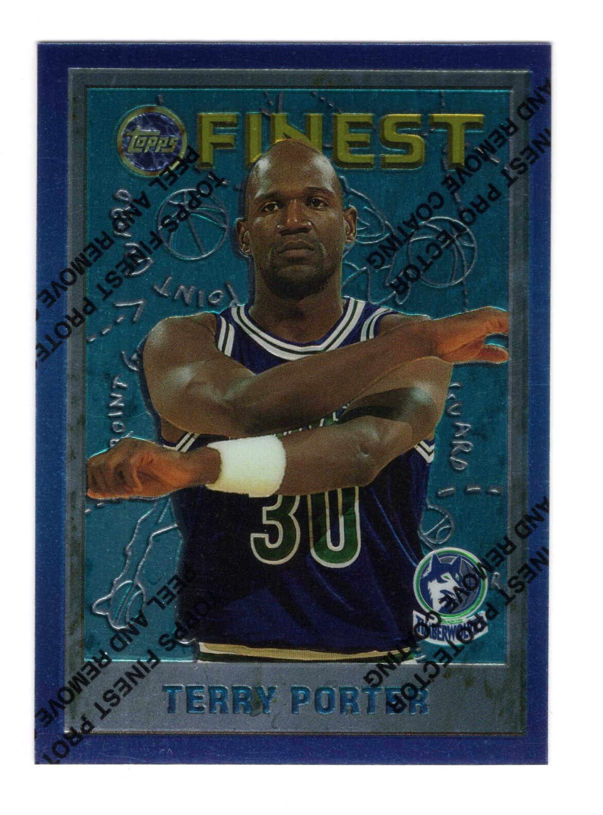 1995-96 TOPPS FINEST TERRY PORTER CARD #222 **NM-MT** MINNESOTA ...