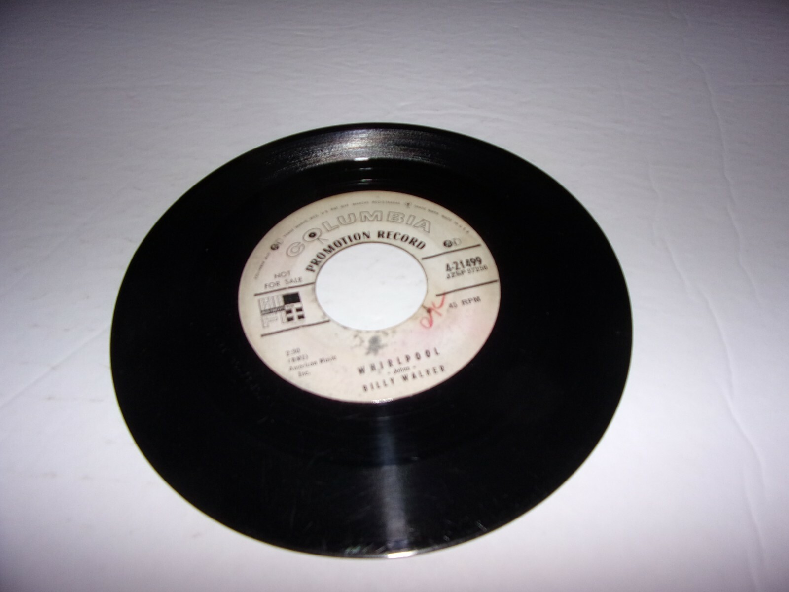 Billy Walker: Whirlpool / Go Ahead And Make Me Cry / 45 Rpm Promo 1956 ...