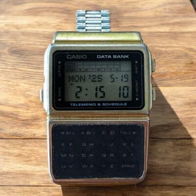 CASIO DATA BANK DBC-610 Digital Watch, Calculator, Alarm, Silver ...