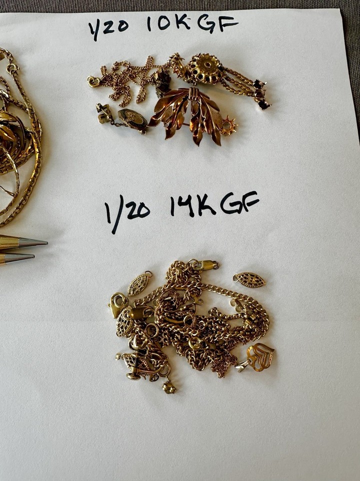 248 Grams Gold Filled Jewelry Scrap Recovery Lot CLEAN No Stones 10K ...