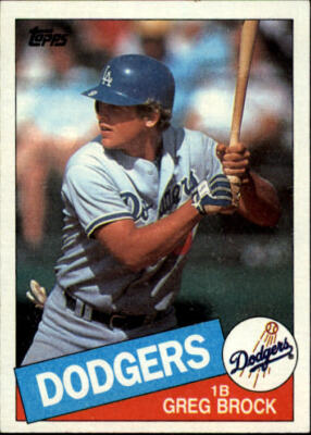 1985 Topps #753 Greg Brock | eBay