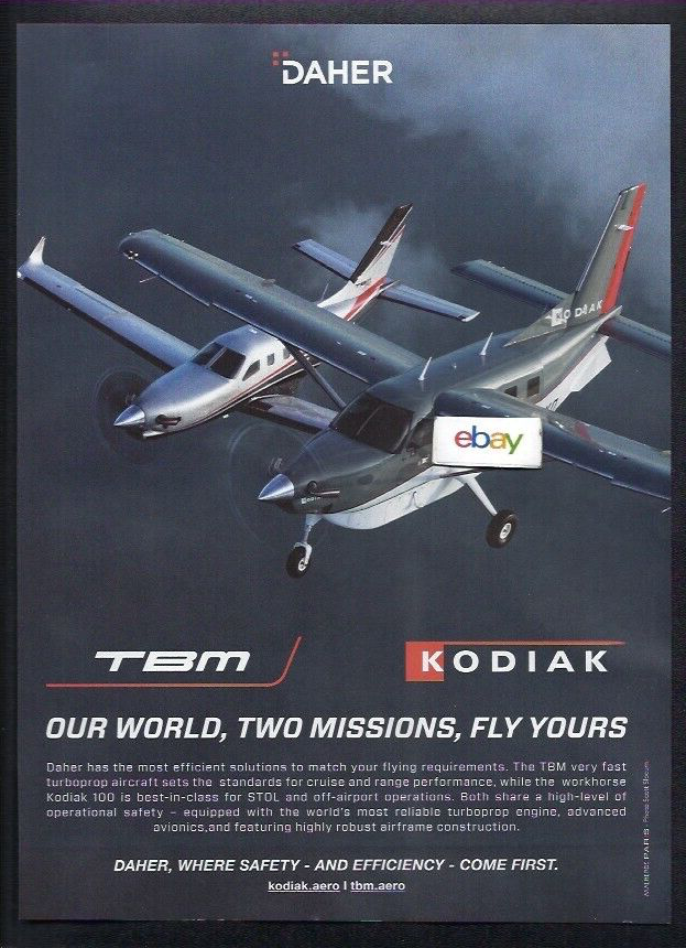 DAHER TBM KODIAK 100 STOL & TBM TURBO-PROP OUR WORLD,2 MISSIONS,FLY ...