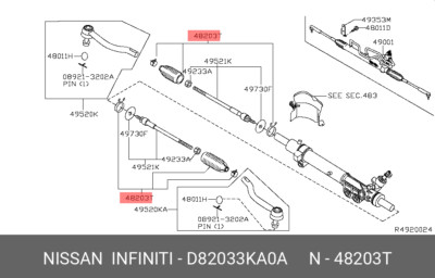 Genuine OE Boot Kit Power Steering Gear D82033KA0A , D8203-3KA0A | eBay