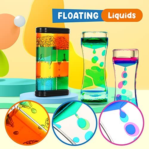 Liquid Motion Bubbler - Sensory Liquid Timer 3 Pack Autism Sensory Toys ...