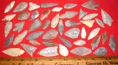 Neolithic & Paleolithic - African Neolithic Fan Ear Arrowheads Lanceolate