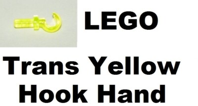 LEGO Hands Hook Pirate Trans Yellow Green Clear Missing Body Part ...