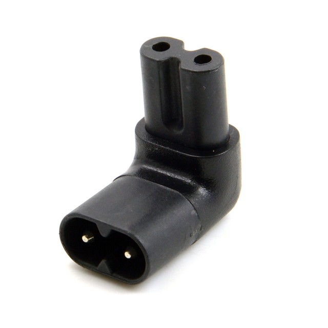 Figure 8 IEC 320 C7 to C8 90 Degree up Down Angled Right Angle AC Power ...