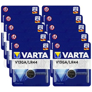 10 x Varta V13GA LR44 batteries Alkaline 1.5V A76 L1154 AG13 SR44 Coin ...