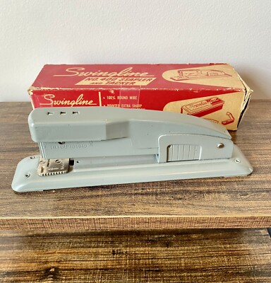 Mid Century Modern Stapler & Tacker Vintage Swingline No. 400 Gray 8.5 ...