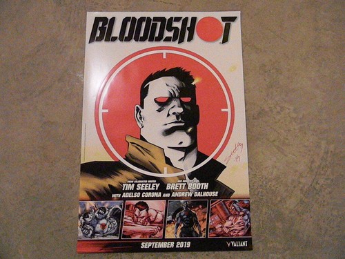 1 BLOODSHOT 36 X 24 POSTER SIGNED BY TIM SEELEY Valiant 2019 + BONUS ...