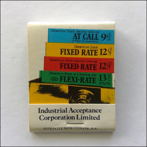 IAC Industrial Acceptance Corporation Limited Investment Plan Matchbook ...