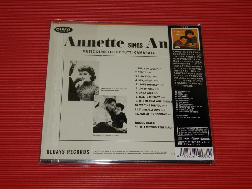 4BT ANNETTE Annette Sings Anka WITH BONUS TRACK JAPAN MINI LP CD | eBay