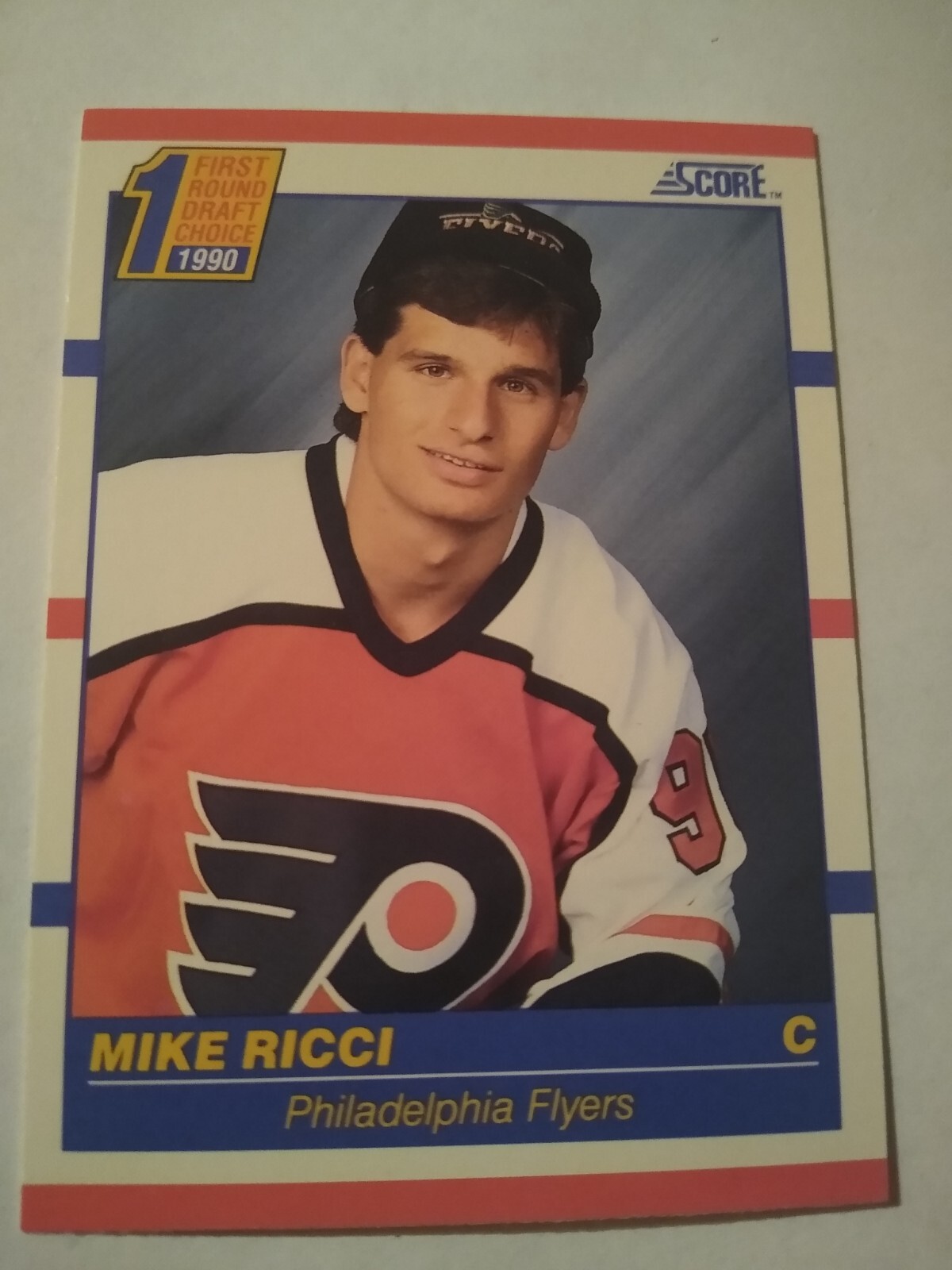 1990-91 MIKE RICCI SCORE NHL HOCKEY ROOKIE CARD RC #433 PHILADELPHIA ...