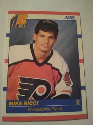 1990-91 MIKE RICCI SCORE NHL HOCKEY ROOKIE CARD RC #433 PHILADELPHIA ...