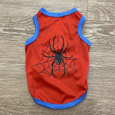 Spider-Man Dog Shirt Costume Red Blue Pet Clothes Size M Superhero ...