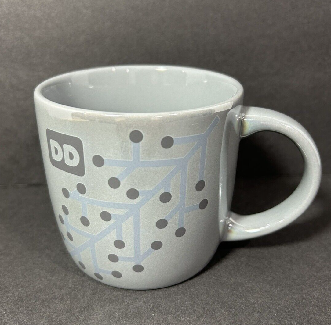 Dunkin Donuts Coffee Mug Gray Iridescent DD 2014 Christmas Snowflake | eBay