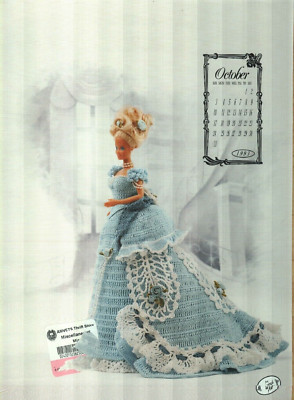 MISS OCTOBER 1993 CALENDAR FASHION DOLL DRESS ANNIE'S CROCHET PATTERN ...