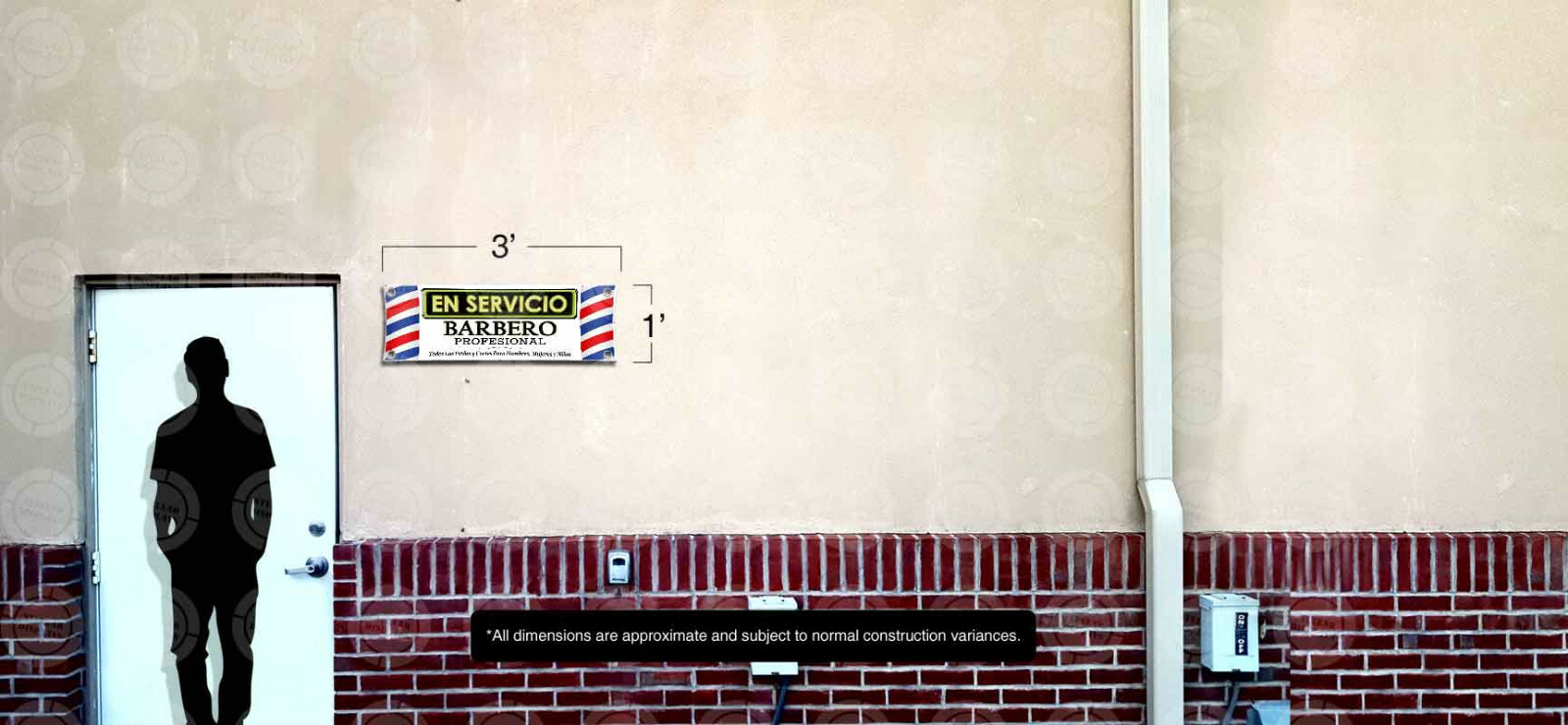 EN SERVICIO BARBERO Banner Now Open Lounge Barber Shop Spanish Stylist ...