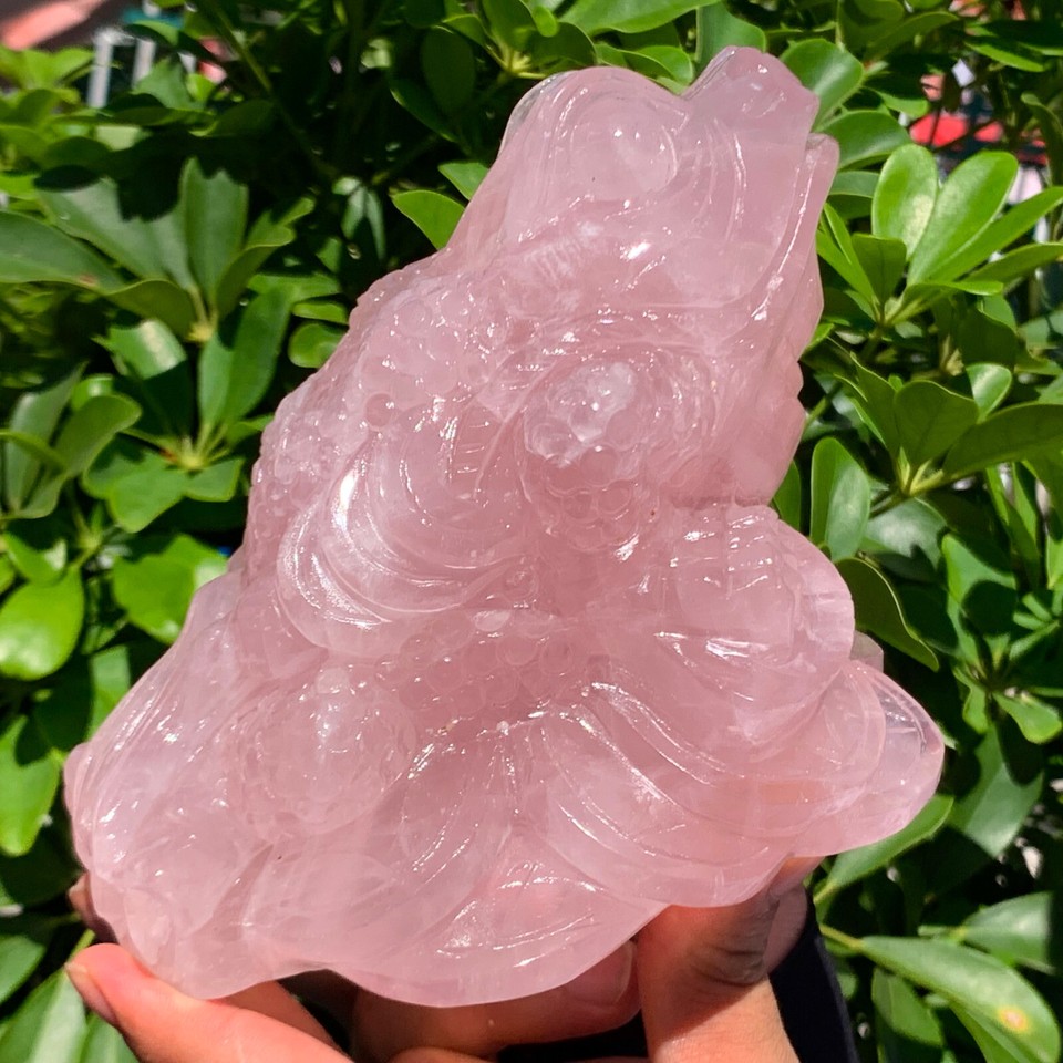 4.19LB Natural Powder Crystal Toad Quartz Carving Healing | eBay