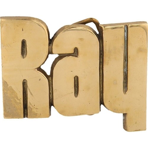 New Brass Ray Raymond Raymie Name Tag Hippie Hippy 1970s NOS Vintage ...